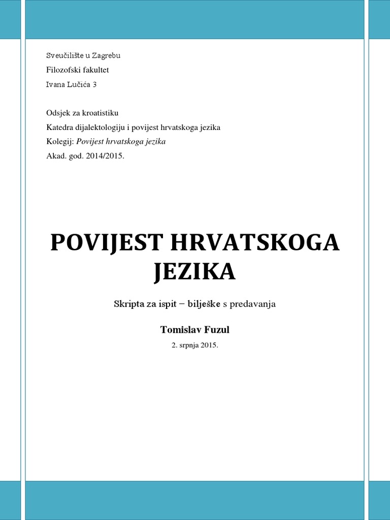 PHJ - Skripta (Predavanja) | PDF