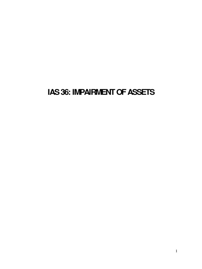 IAS 36 Impairment of assets.pdf | Goodwill (Accounting) | Depreciation