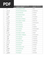 99 Names of Allah with Meanings | PDF | Conceptions Of God | Monotheism