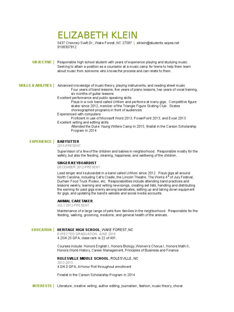 Elizabeth Klein CM Resume 2 | PDF
