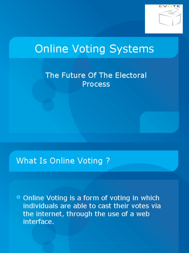Secure Online Voting Presentation Pdf Encryption Public Key