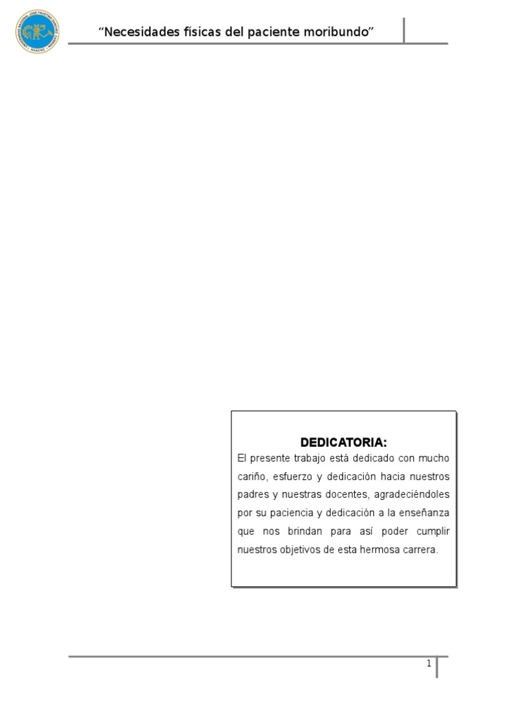 Cuidados del Paciente Moribundo | PDF | Ira | Dolor