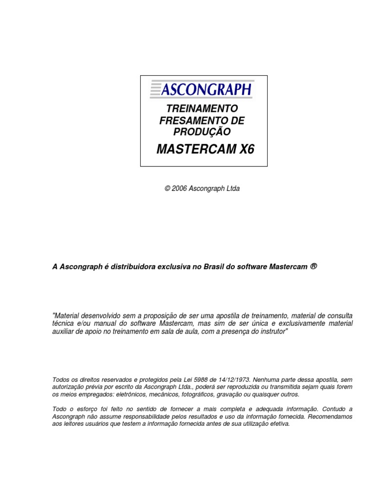 Curso de Mastercam x6 | PDF | Janela (informática) | Máquinas