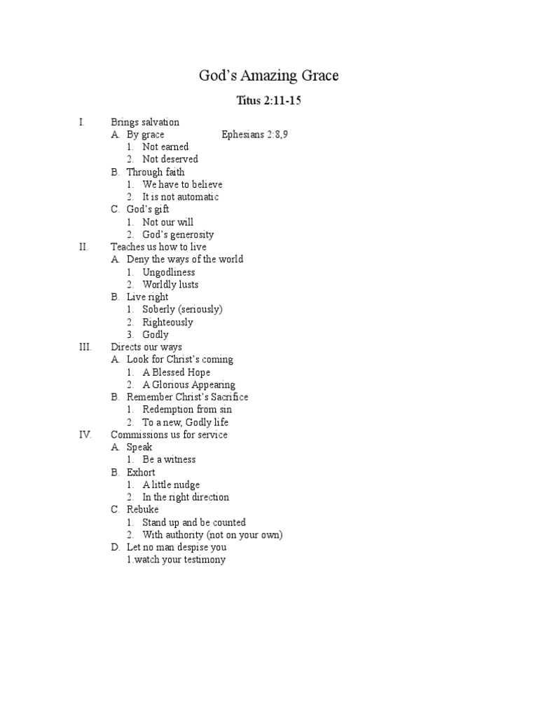 Gods Amazing Grace | PDF | Religion & Spirituality