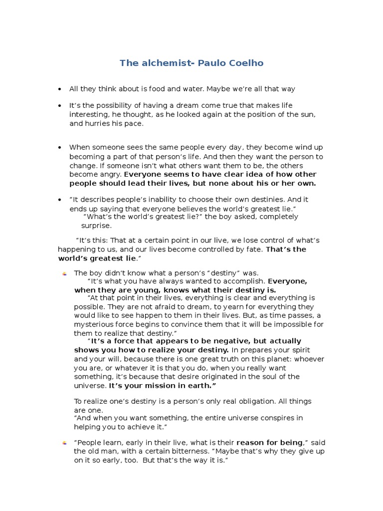 The Alchemist - Paulo Coelho | PDF | Soul | Science