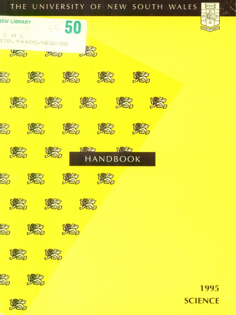 Uns W Science Handbook 1995 | PDF | Master's Degree | Academic Term