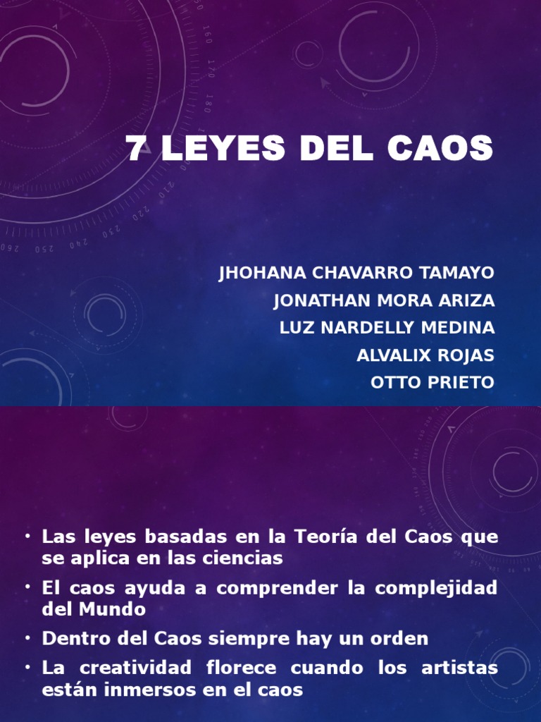 7 Leyes Del Caos | PDF | Teoría del caos | Fractal