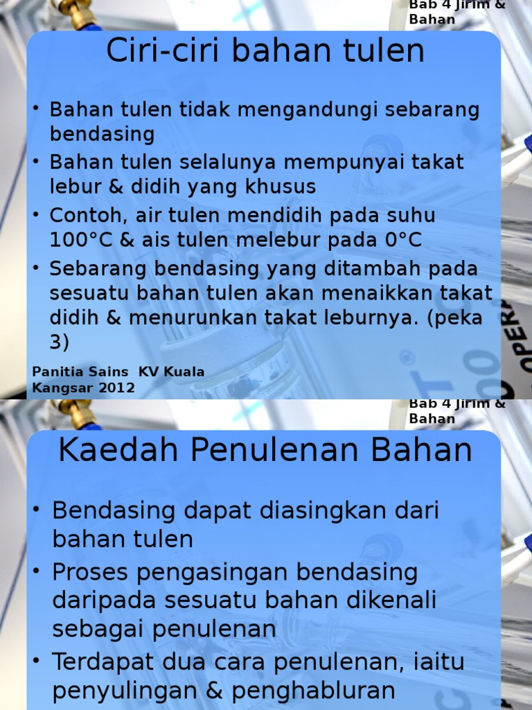 Contoh Kaedah Penulenan Yang Digunakan Untuk Menghasilkan Bahan ...