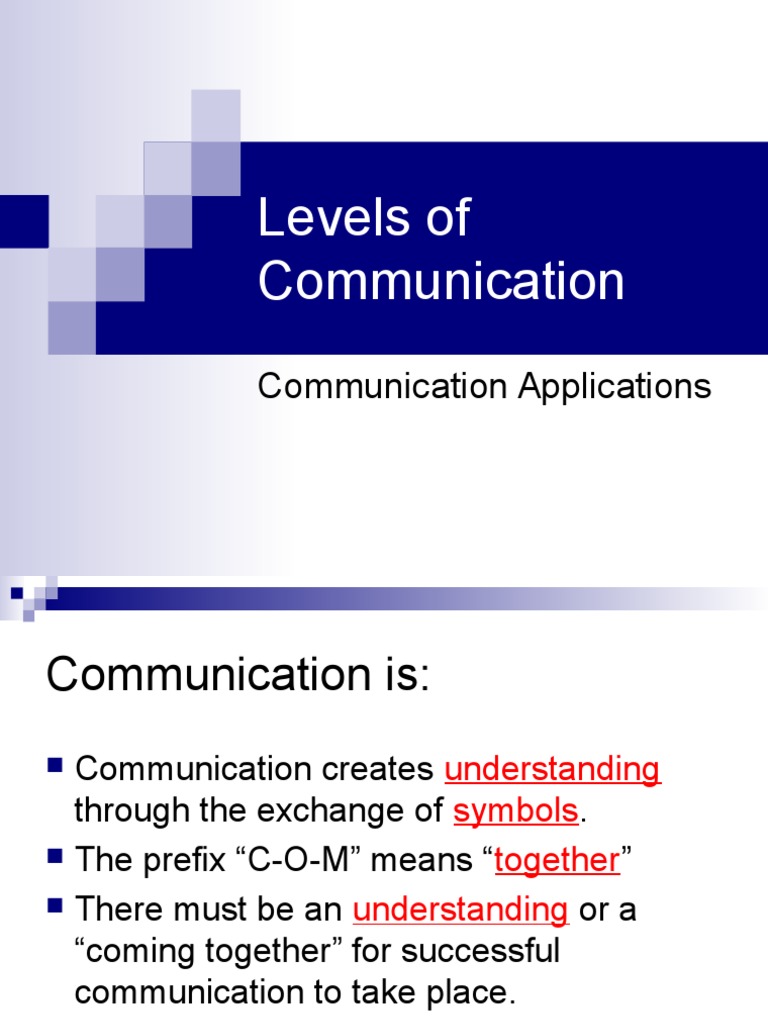 2008-09-03 - Five Levels of Communication | PDF | Science & Mathematics