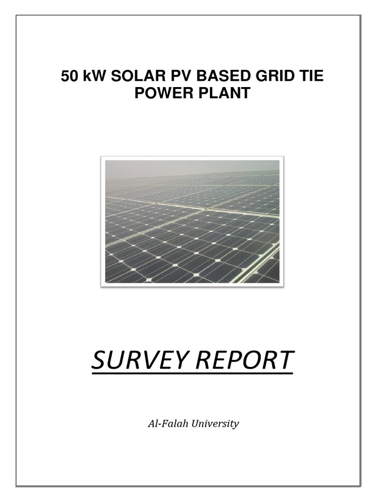 50kw Solar Rooftop Survey Report PDF | PDF | Solar Energy | Physical ...