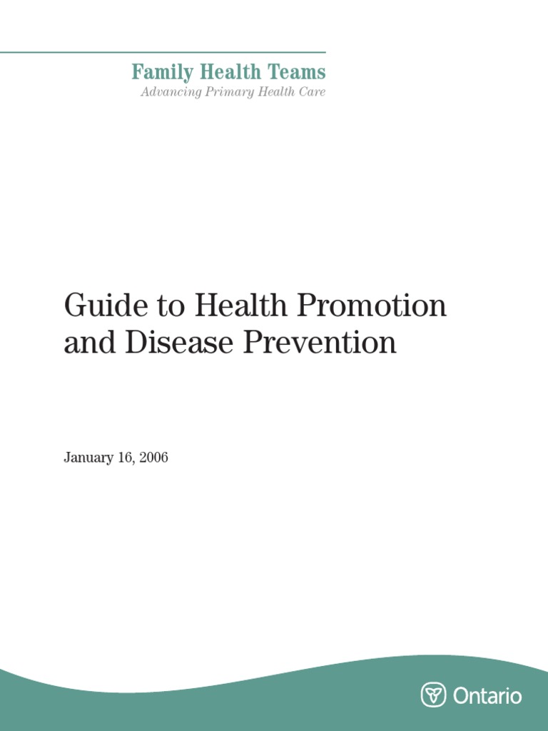 Health Promotion and Disease Prevention Guide | PDF | Preventive ...