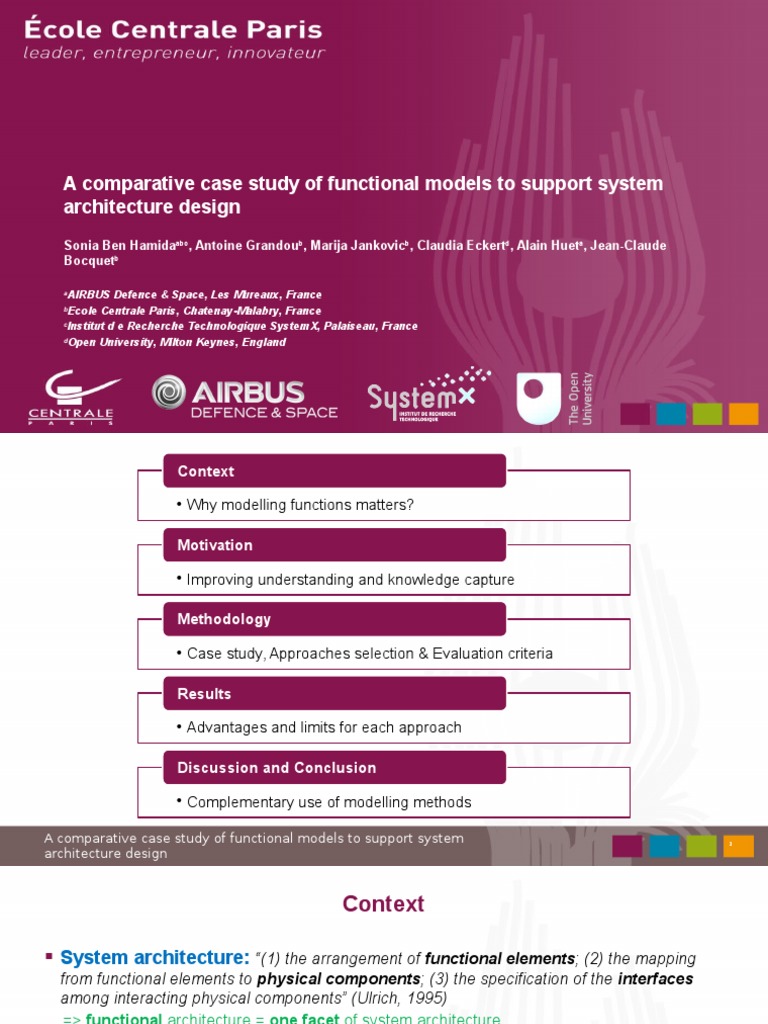 A Comparative Case Study of Functional Models To Support System ...