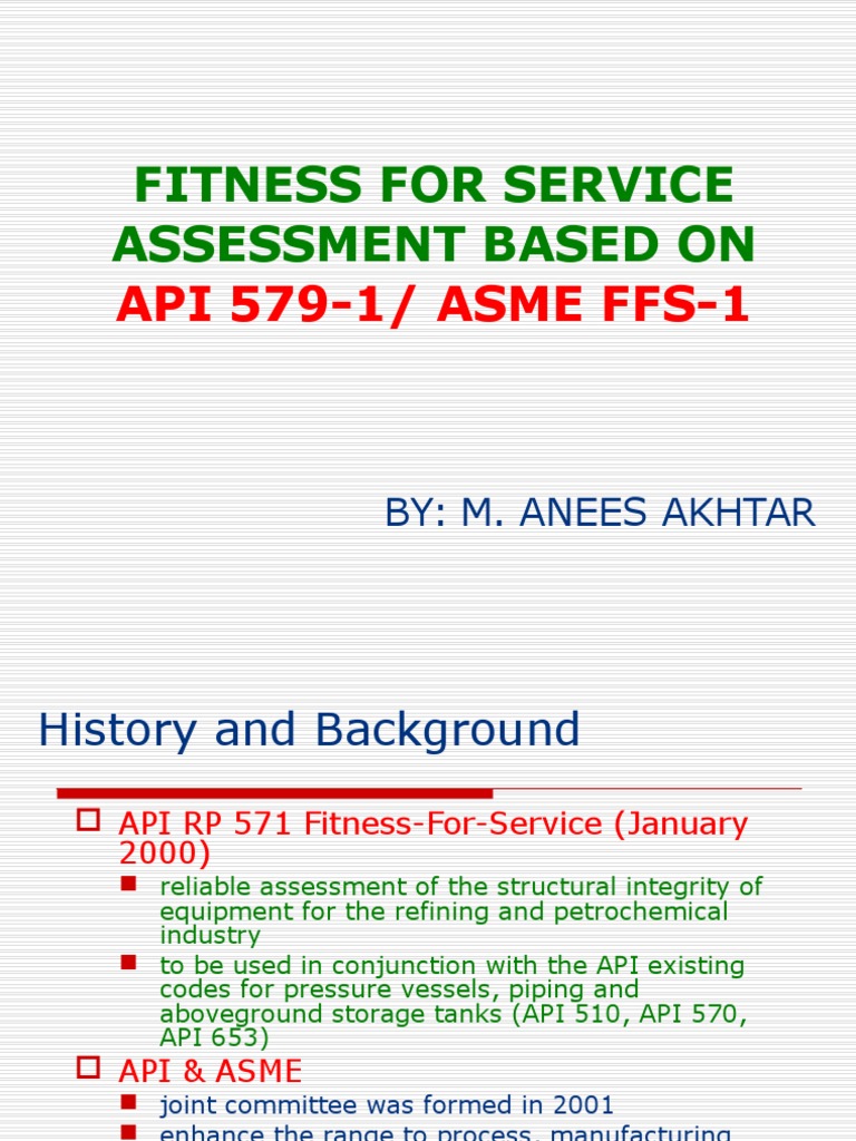 FFS Assessment-API 579 | PDF