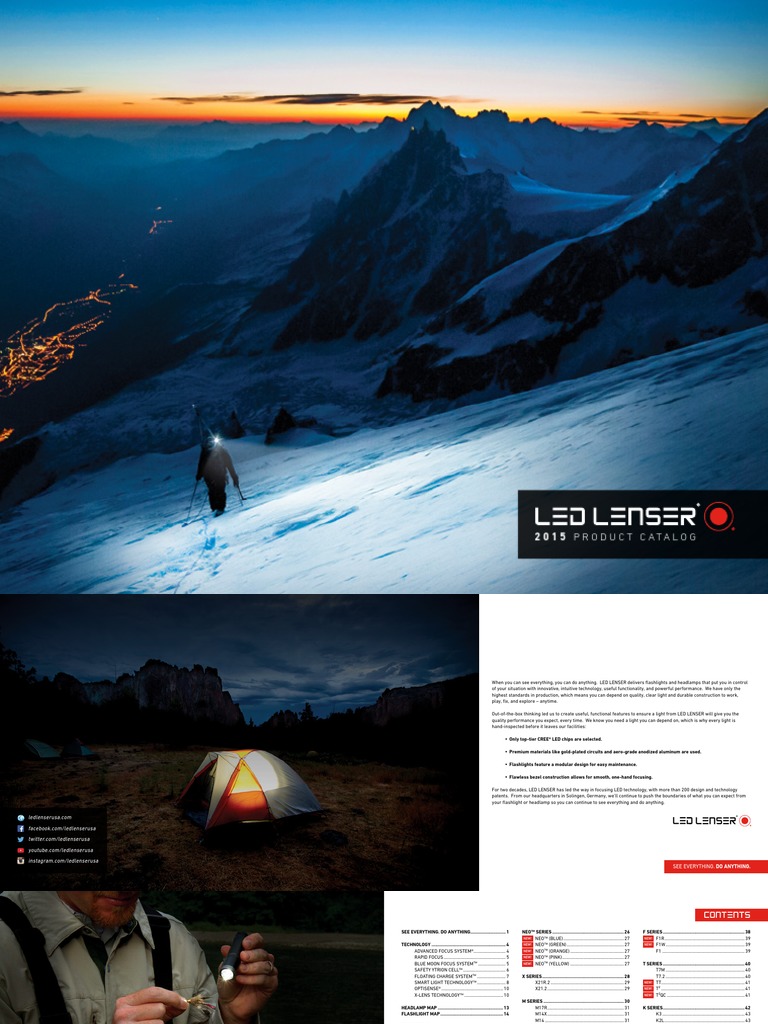 2015 LED LENSER Catalogue WEB PDF | PDF | Flashlight | Battery Charger