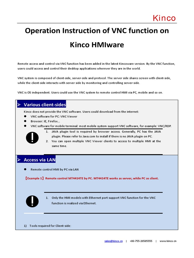 VNC Function Operation Instruction | PDF | Port (Computer Networking ...