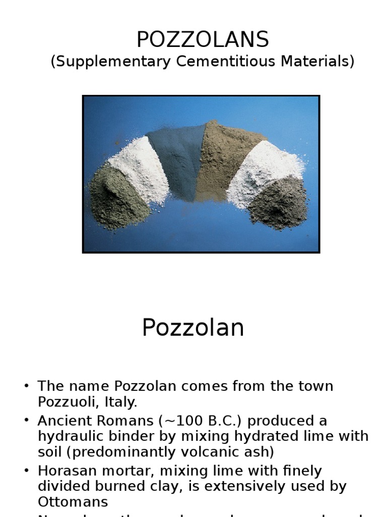 4 Pozzolans | PDF | Manmade Materials | Building Materials