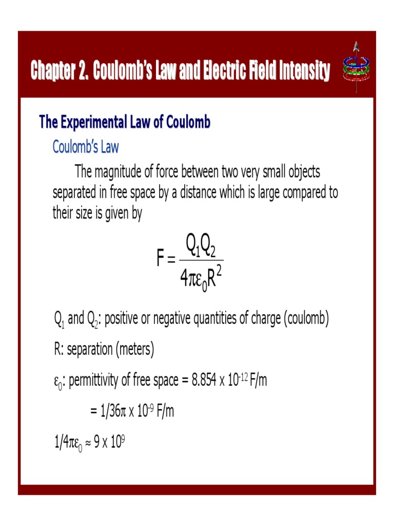 Ch02 - Coulomb's Law and Electric Field Intensity | PDF | Electric ...