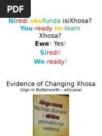 Xhosa Numbers and Months Guide | PDF | Language Arts & Discipline