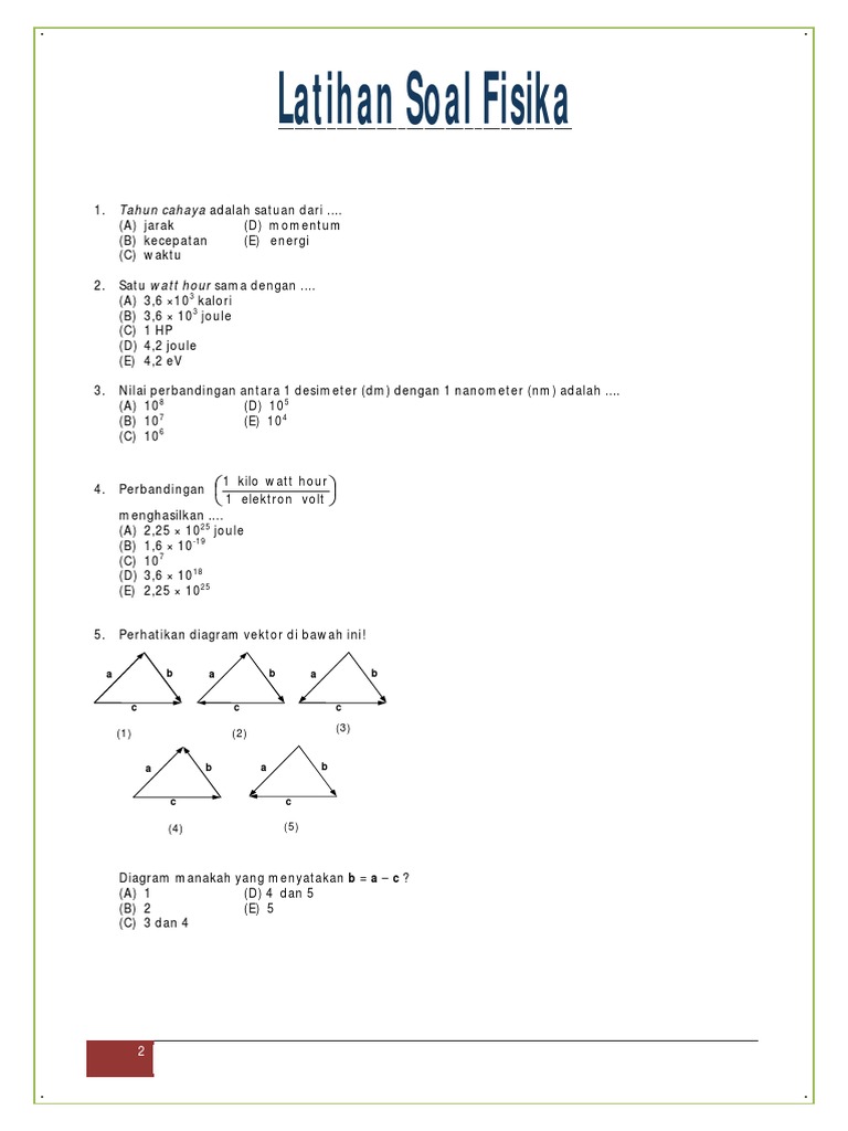 Soal SBMPTN Fisika TKD Saintek Dan Pembahasan | PDF