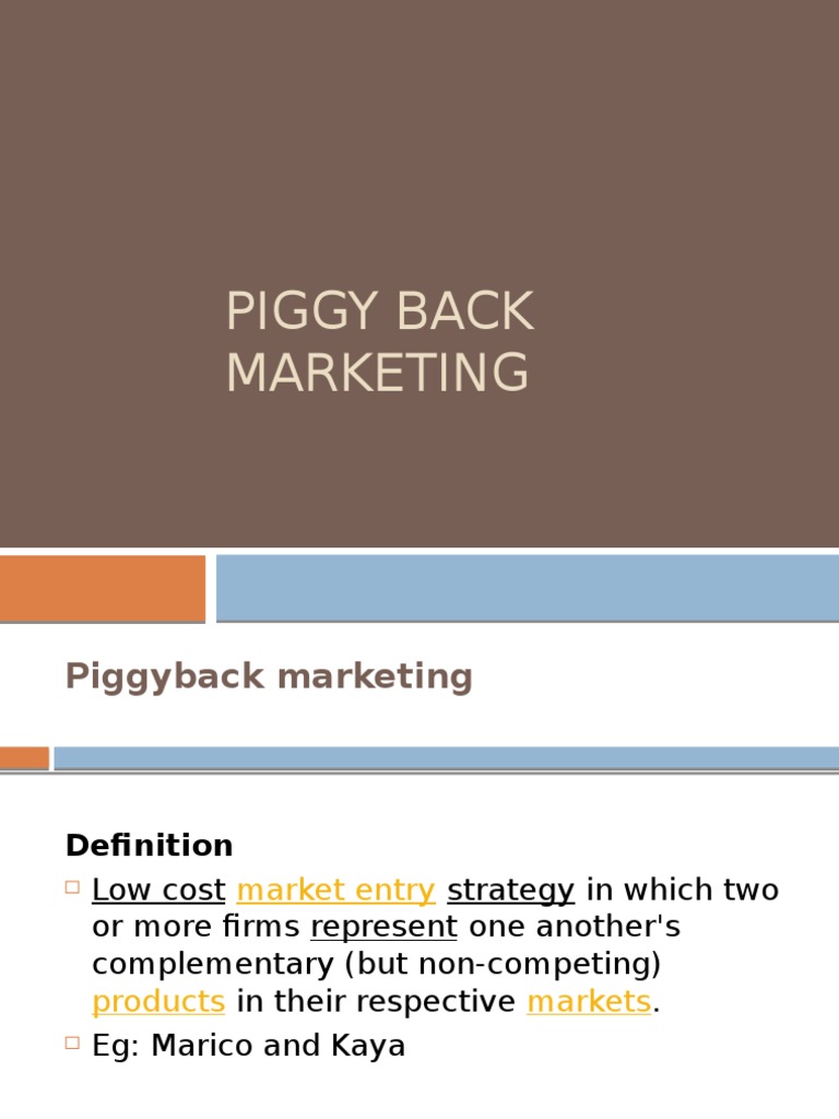 Piggyback Marketing and Exporting Explained | PDF | Business | Business ...