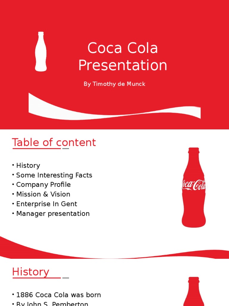 coca cola presentation end | Coca Cola | Business