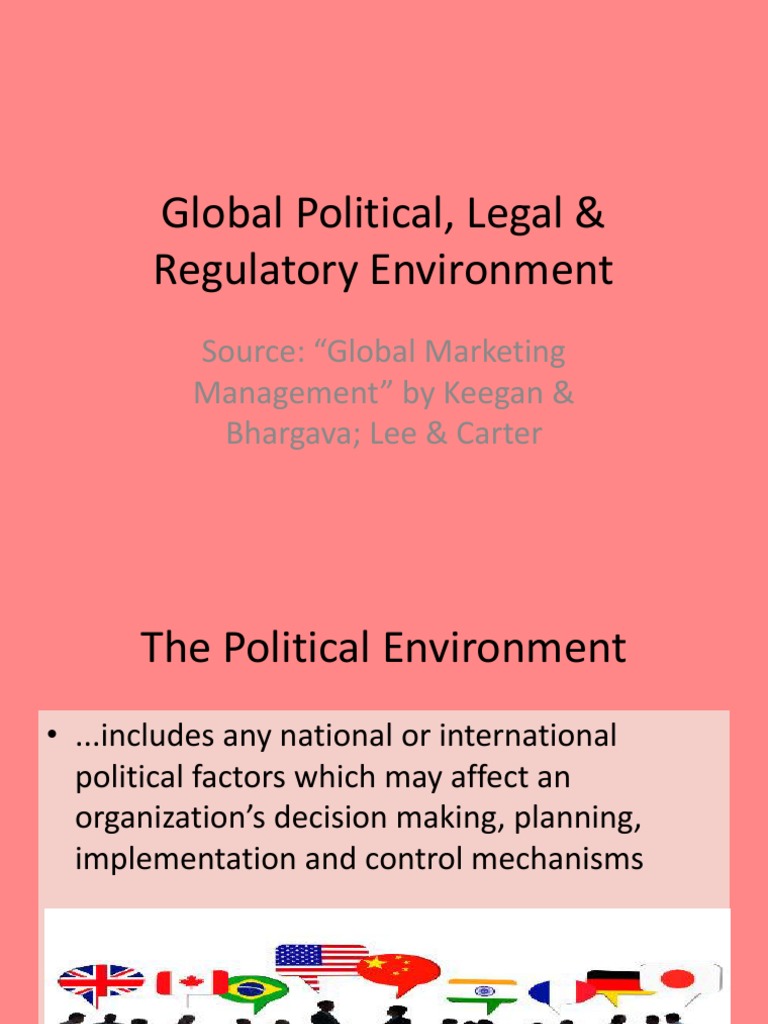 Global Political Legal Regulatory Environment | PDF | Patent | Trademark