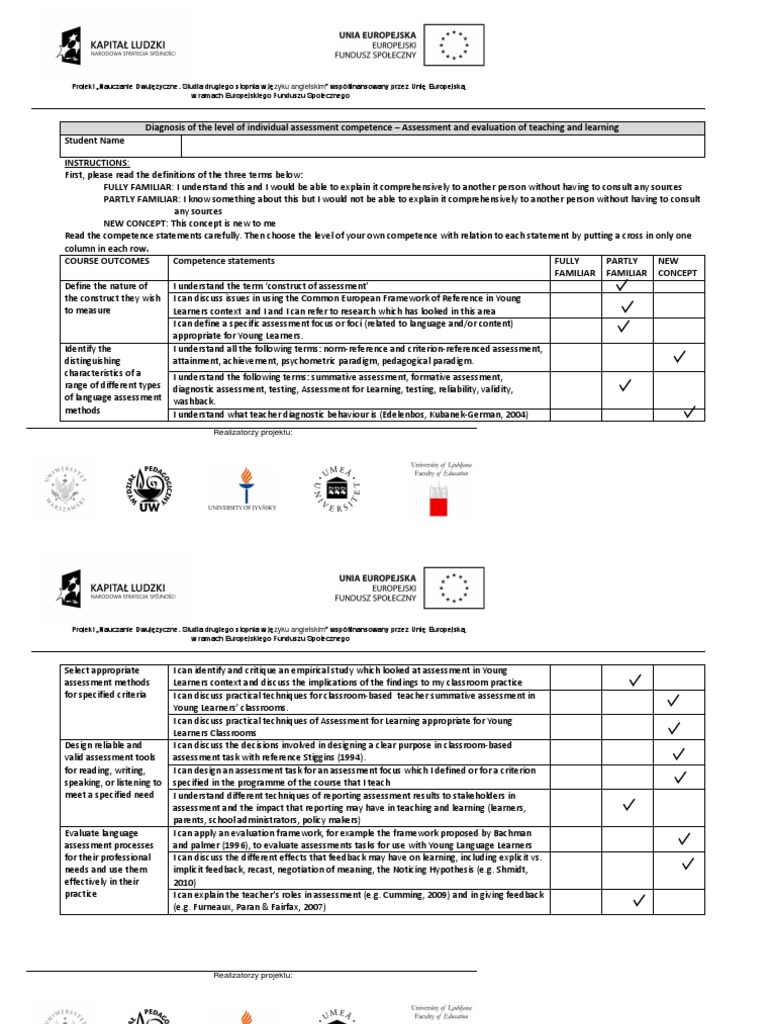 Individual Needs Analysis Mine | PDF | Educational Assessment | Quality ...