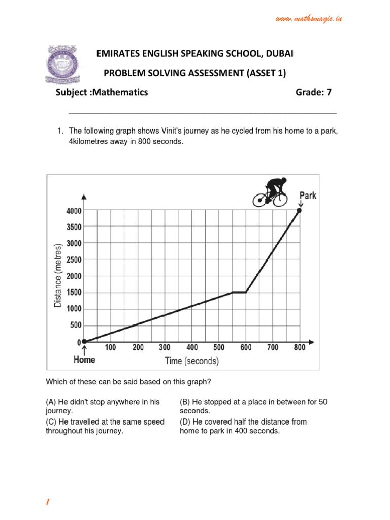 Grade 7 Math Problem Solving | PDF | Language Arts & Discipline