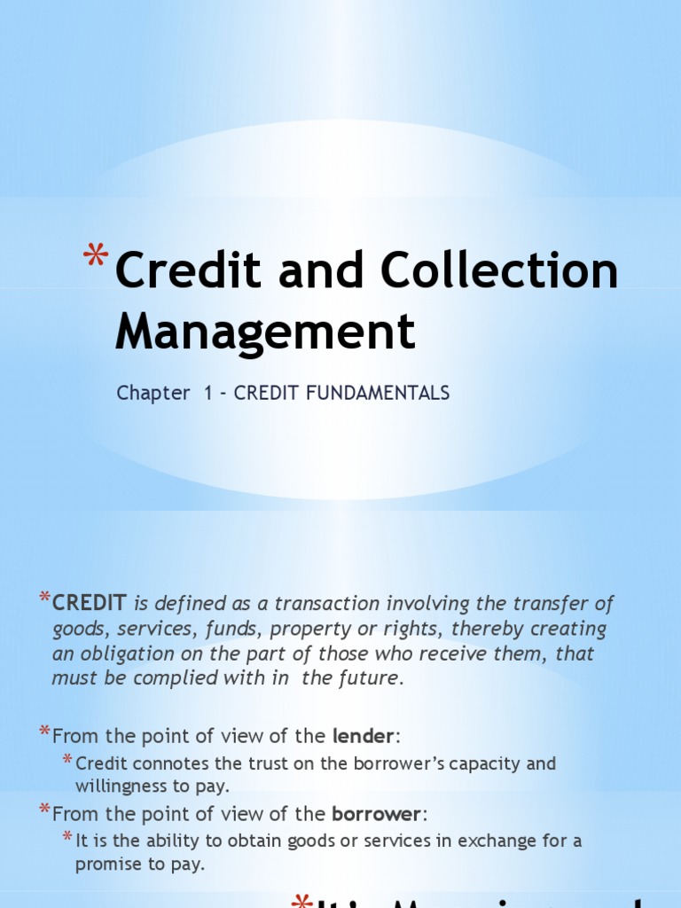 Understanding Credit Fundamentals And Their Importance Through Systems