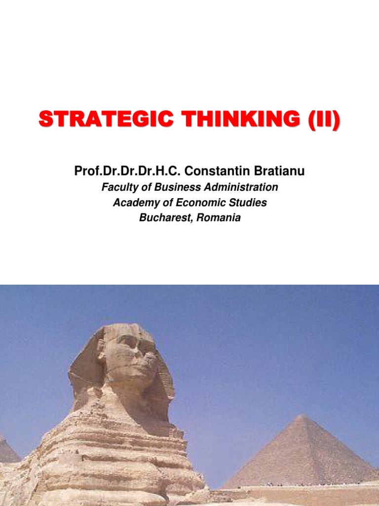 Strategic Thinking | PDF | Nonlinear System | Entropy