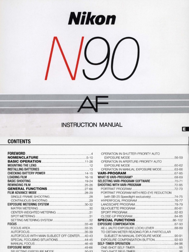 Nikon: Instruction Manual | PDF | Autofocus | Shutter Speed