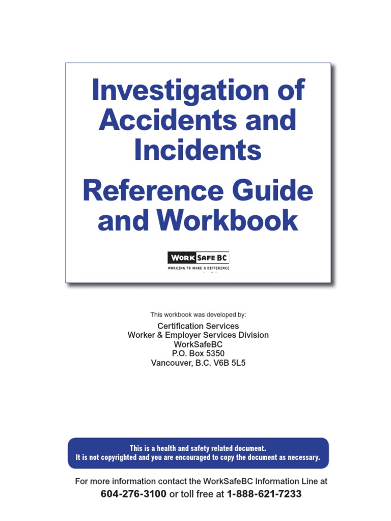 JHSC Investigation Workbook | PDF | Occupational Safety And Health | Witness