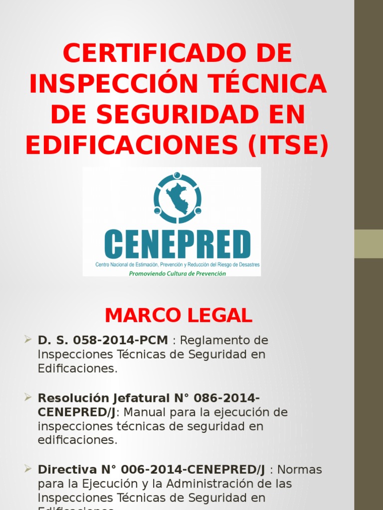 Certificado Itse | PDF