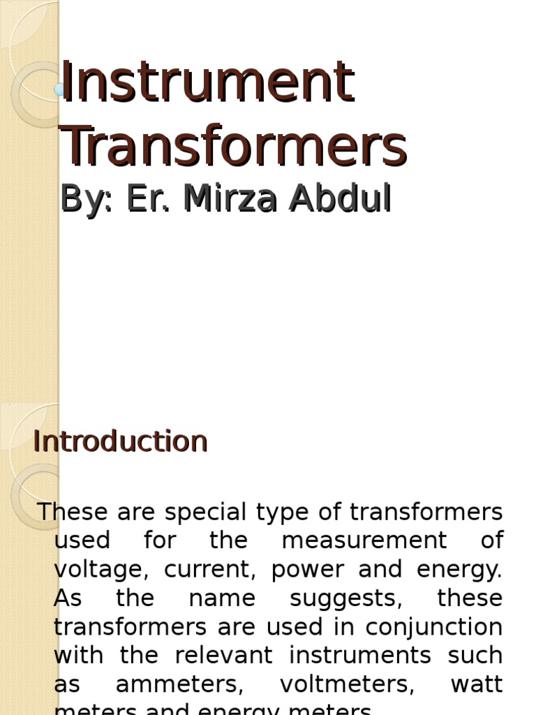 Understanding Instrument Transformers | PDF | Transformer | Electric ...