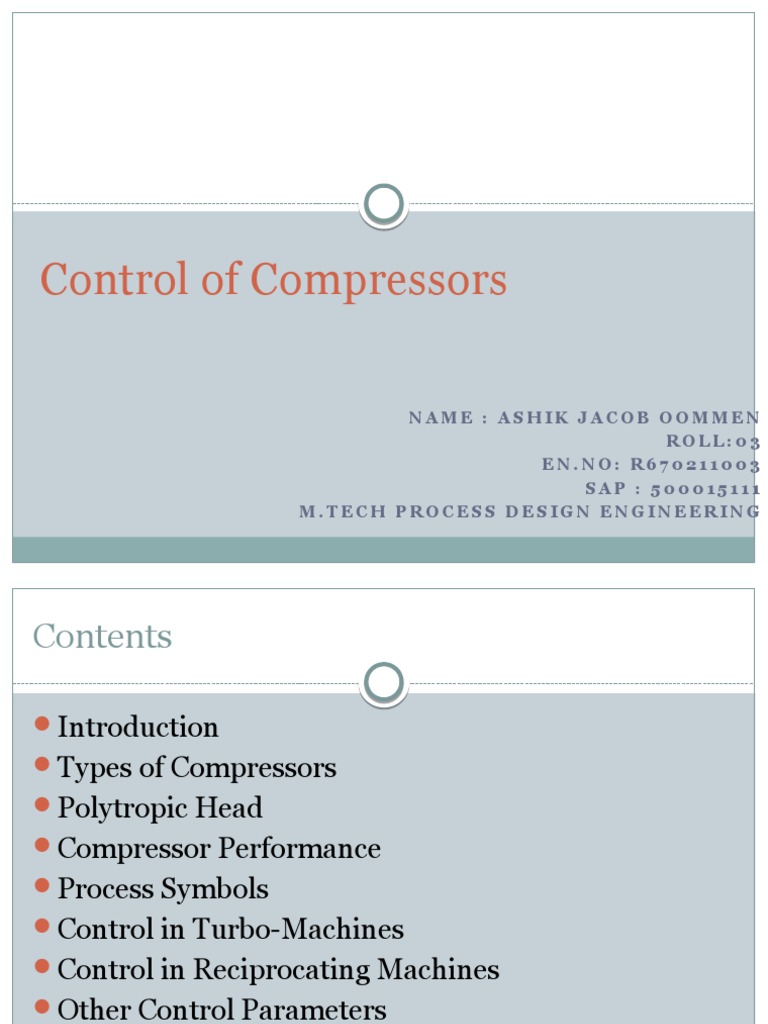 Control of Compressor | PDF | Gas Compressor | Turbine