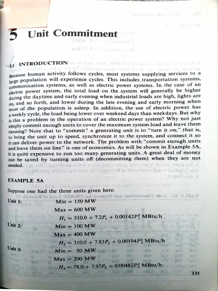 Unit Commitment Notes | PDF | Mathematical Optimization | Electric ...
