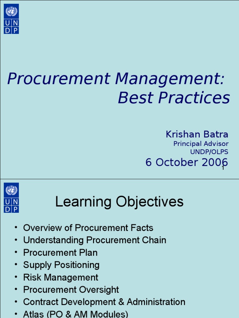 Procurement Management Best Practices | PDF | Procurement | Request For ...