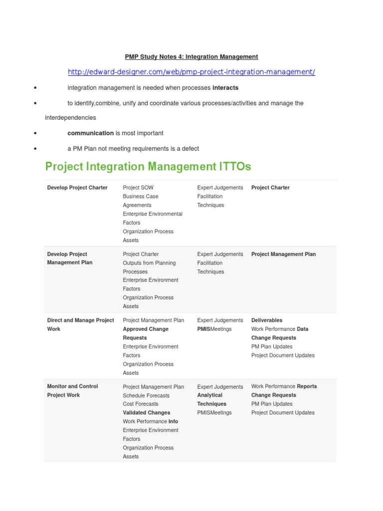 PMP Study Notes 4 | PDF | Project Management | Product Development