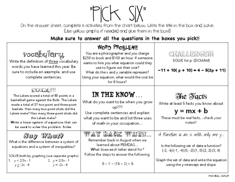 Math and Vocabulary Problem Solving | PDF