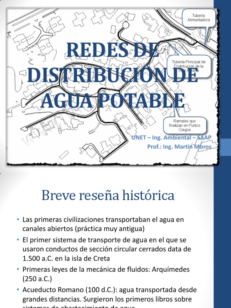 Redes de Distribución de Agua Potable | PDF | Tubería (transporte de ...