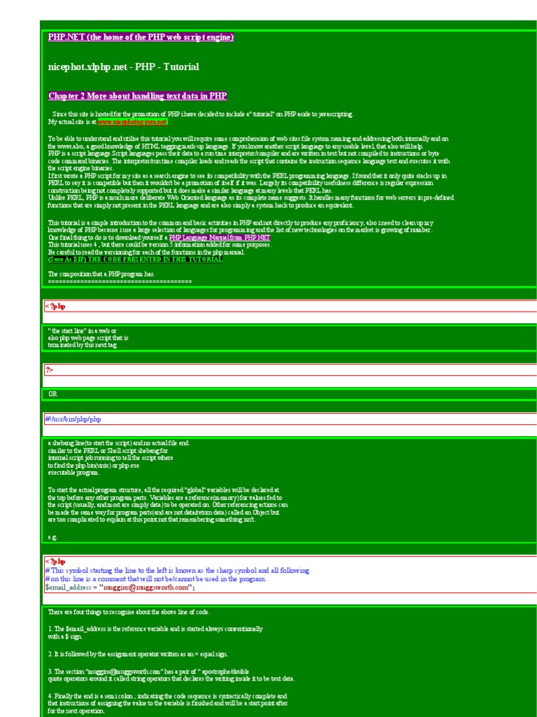 chapter1PHPTUT Nicephotog | PDF | Php | Scripting Language
