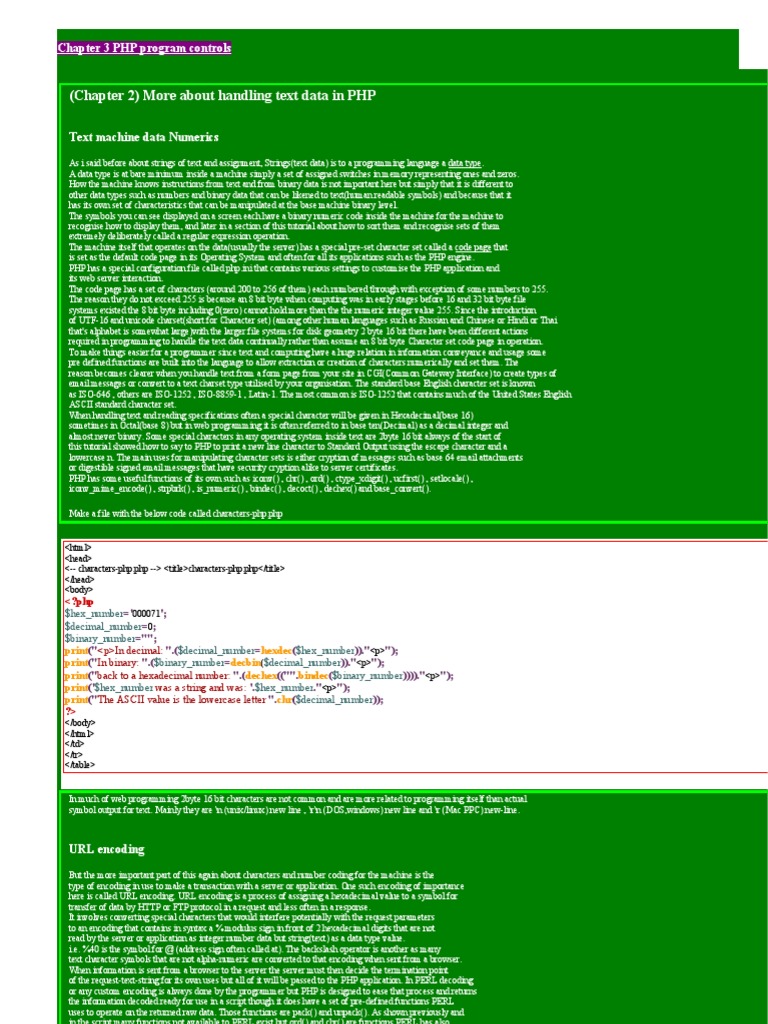 (Chapter 2) More About Handling Text Data in PHP | PDF | Hypertext Transfer Protocol | Php