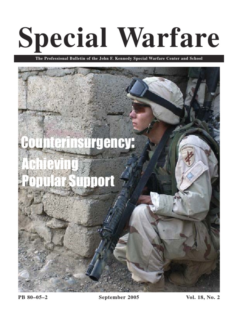 Special Warfare: Achieving Popular Support Counterinsurgency | PDF ...