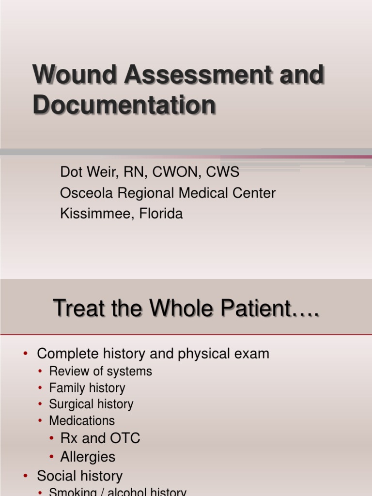 Wound Assessment and Documentation | PDF | Anatomical Terms Of Location ...