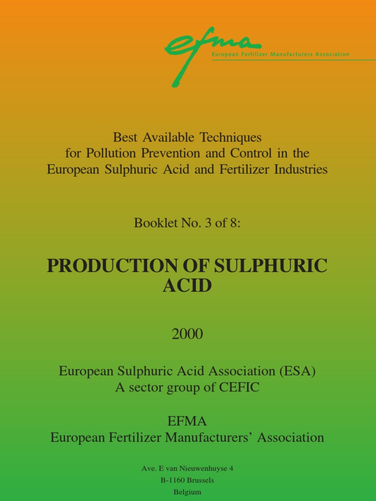 H2so4 Production Process | PDF