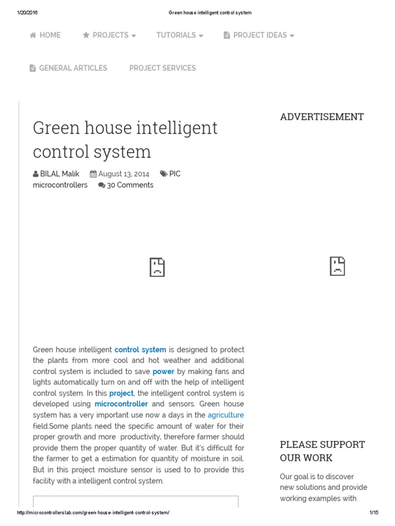 Green House Intelligent Control System PDF | PDF | Microcontroller | Relay