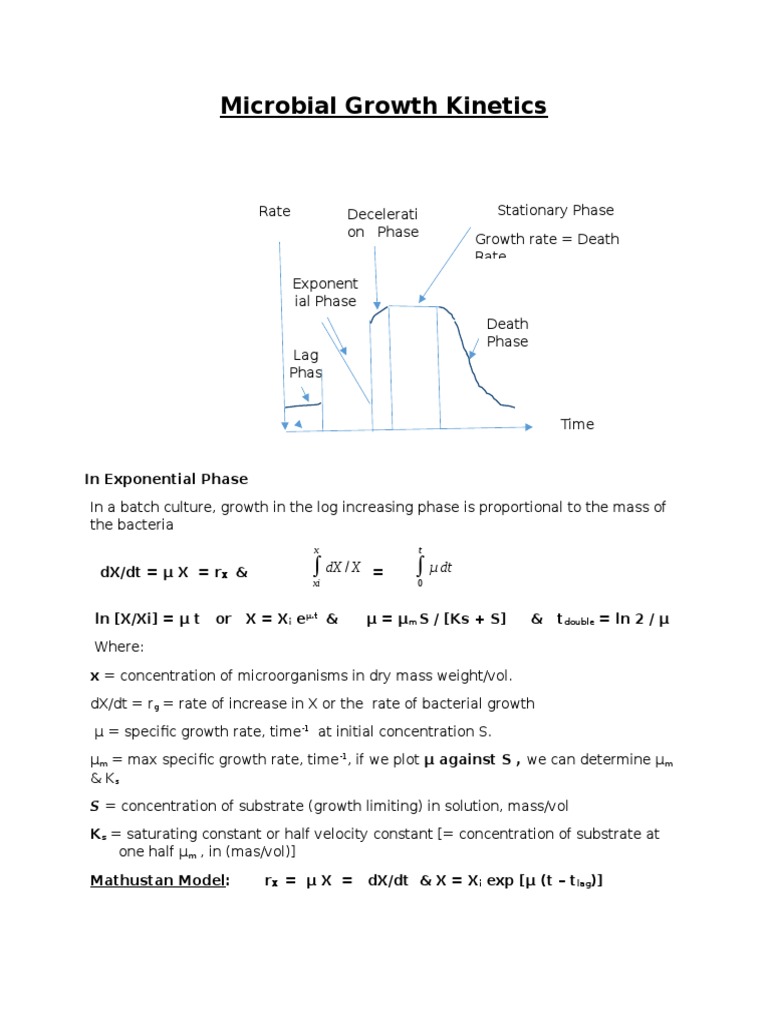 Microbial Growth Kinetics and Bioreactors | PDF | Biology | Chemistry