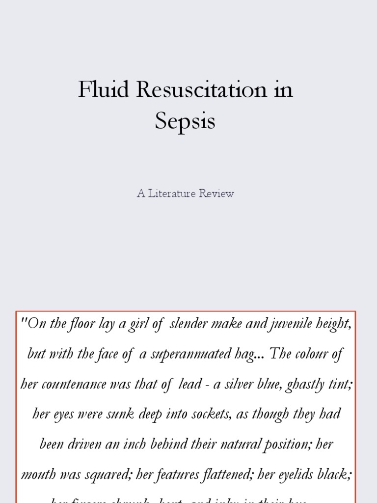 Fluid Resuscitation | Sepsis | Intensive Care Medicine