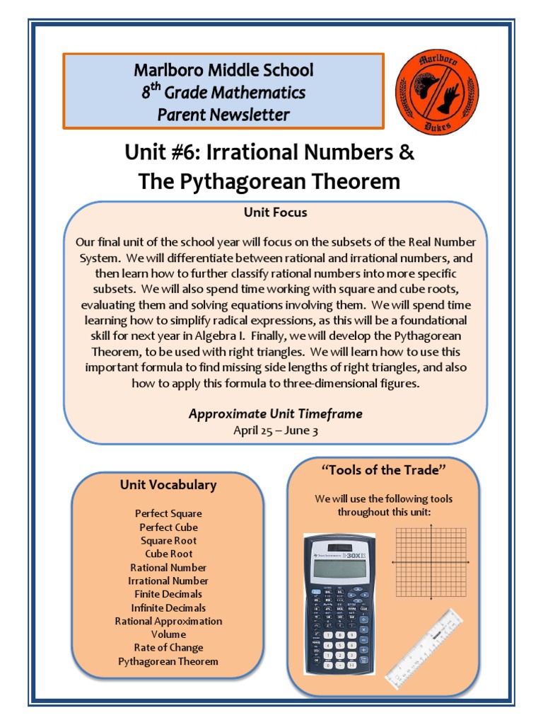 Irrational Numbers & Pythagorean Theorem | PDF | Teaching Mathematics ...
