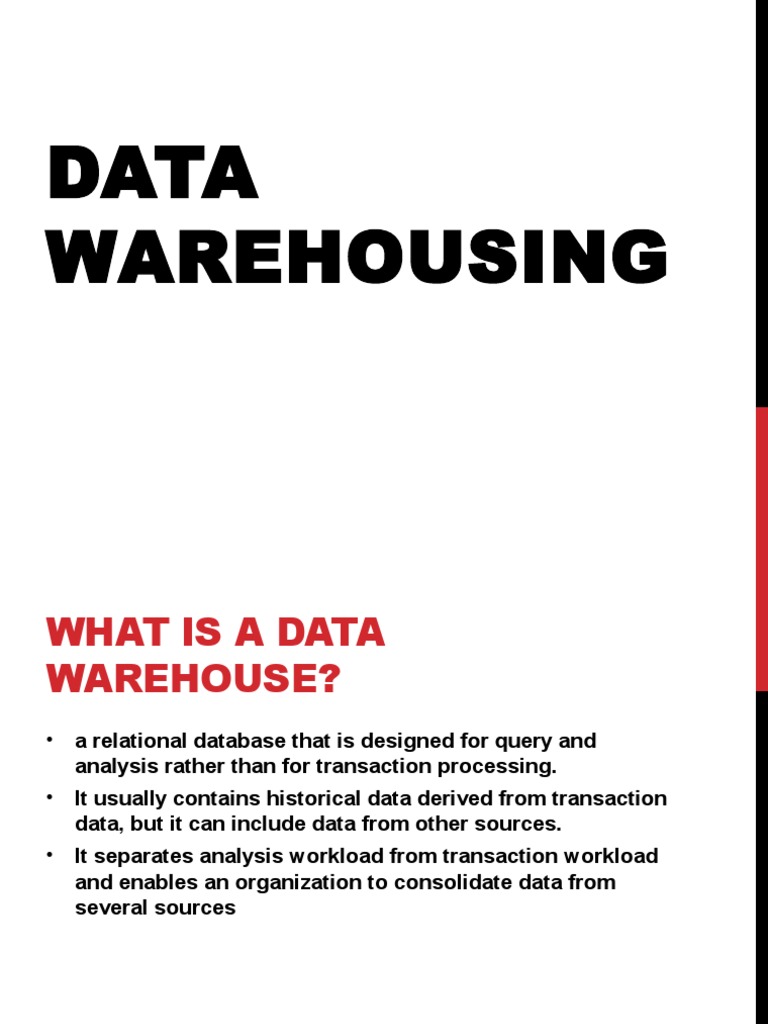 2 Data Warehousing | PDF | Database Transaction | Databases
